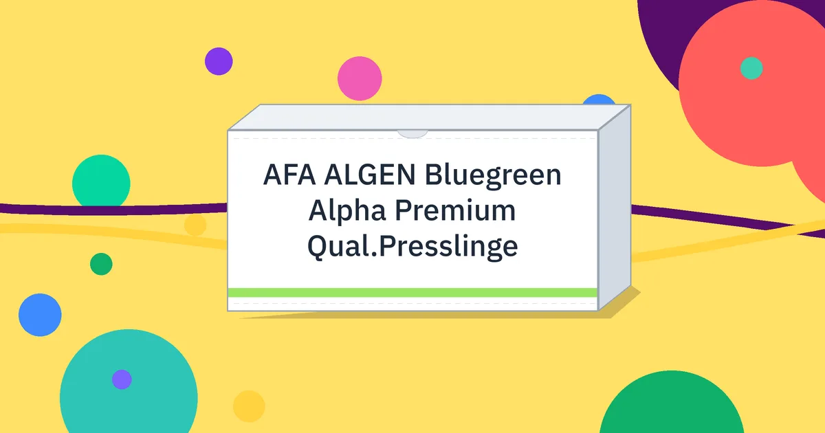 Symbolbild: Packung mit der Aufschrift AFA ALGEN Bluegreen Alpha Premium Qual.Presslinge (PZN 01857642) – Verfügbarkeit und Bezug in Apotheken in Frankfurt am Main