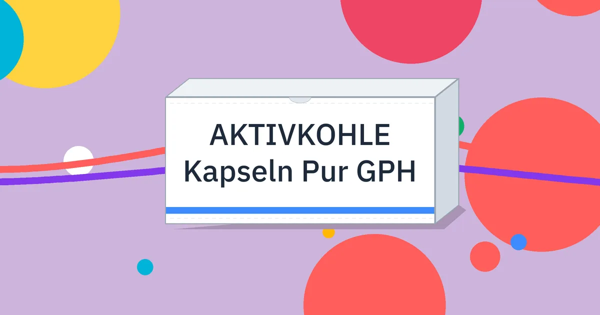 Symbolbild: Packung mit der Aufschrift AKTIVKOHLE Kapseln Pur GPH (PZN 16570751) – Verfügbarkeit und Bezug in Apotheken in Frankfurt am Main