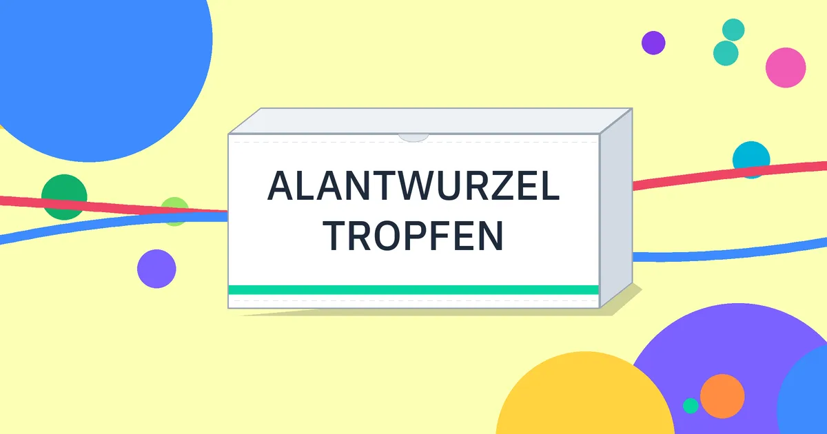 Symbolbild: Packung mit der Aufschrift ALANTWURZEL TROPFEN (PZN 14249453) – Verfügbarkeit und Bezug in Apotheken in Frankfurt am Main