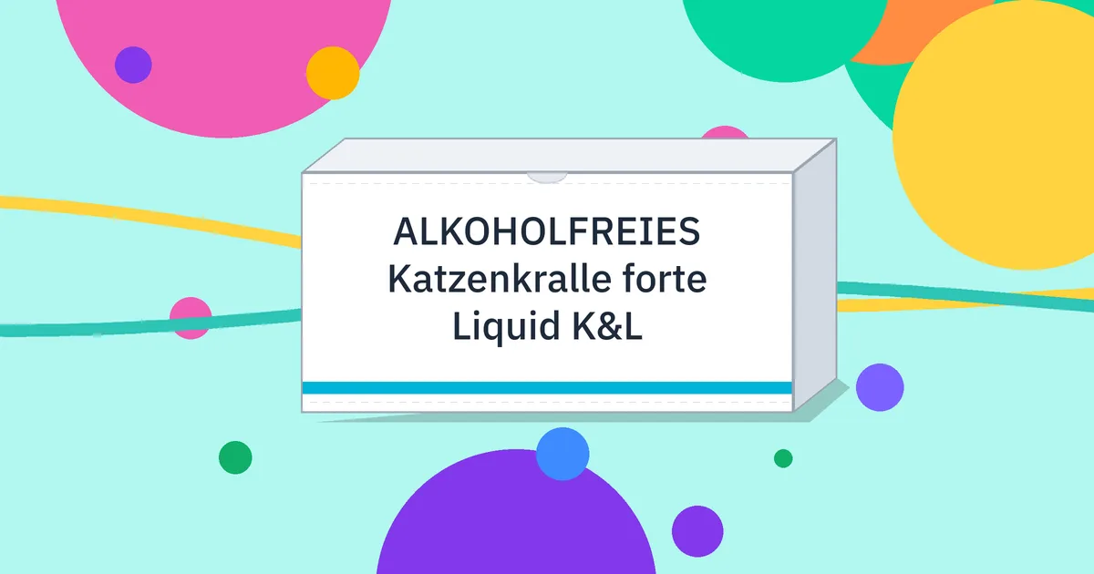 Symbolbild: Packung mit der Aufschrift ALKOHOLFREIES Katzenkralle forte Liquid K&L (PZN 16900527) – Verfügbarkeit und Bezug in Apotheken in Frankfurt am Main