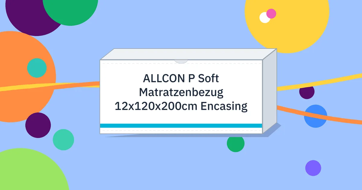 Symbolbild: Packung mit der Aufschrift ALLCON P Soft Matratzenbezug 12x120x200cm Encasing (PZN 19762391) – Verfügbarkeit und Bezug in Apotheken in Frankfurt am Main