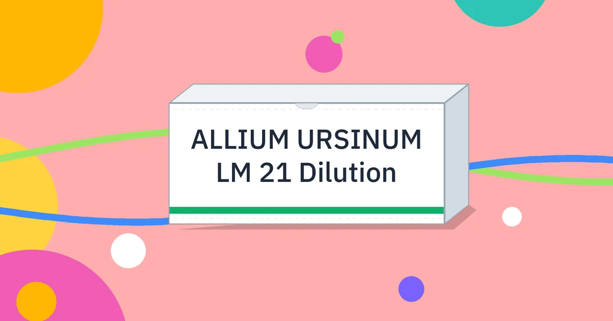 Symbolbild: Packung mit der Aufschrift ALLIUM URSINUM LM 21 Dilution (PZN 12757197) – Verfügbarkeit und Bezug in Apotheken in Frankfurt am Main