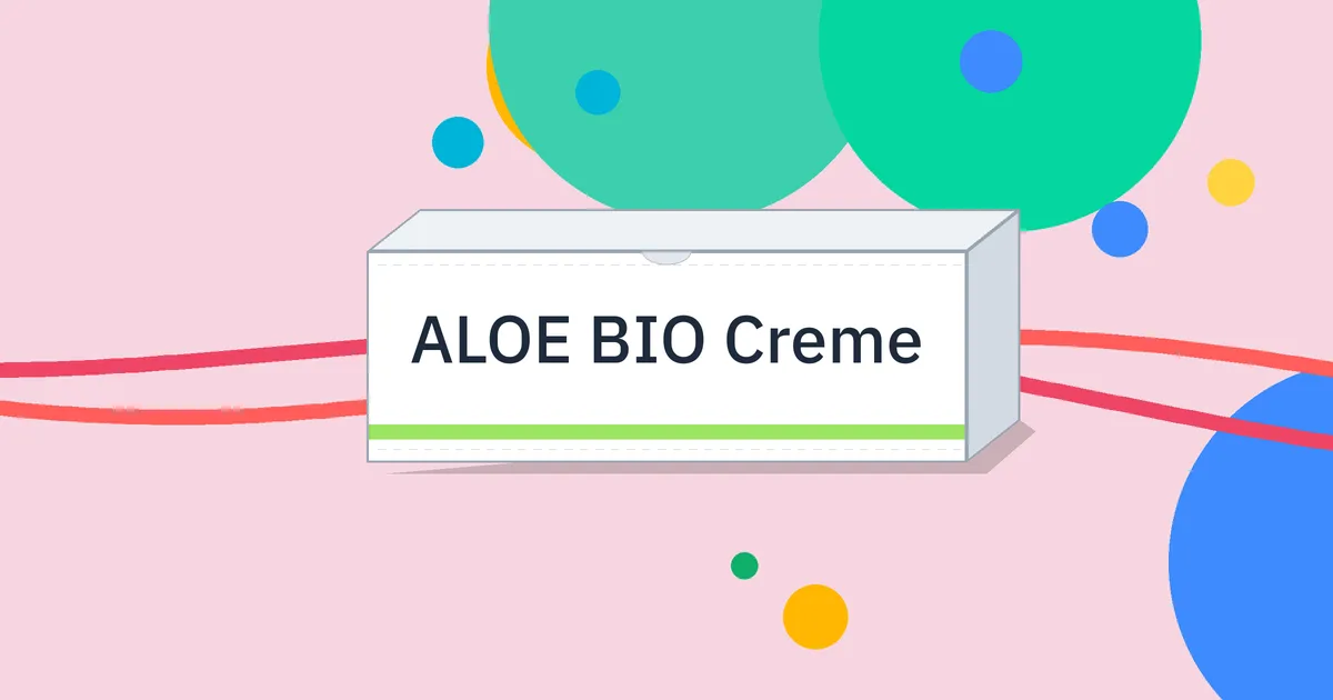 Symbolbild: Packung mit der Aufschrift ALOE BIO Creme (PZN 12537538) – Verfügbarkeit und Bezug in Apotheken in Frankfurt am Main