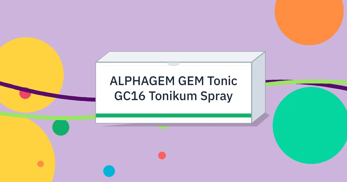 Symbolbild: Packung mit der Aufschrift ALPHAGEM GEM Tonic GC16 Tonikum Spray (PZN 20298473) – Verfügbarkeit und Bezug in Apotheken in Frankfurt am Main