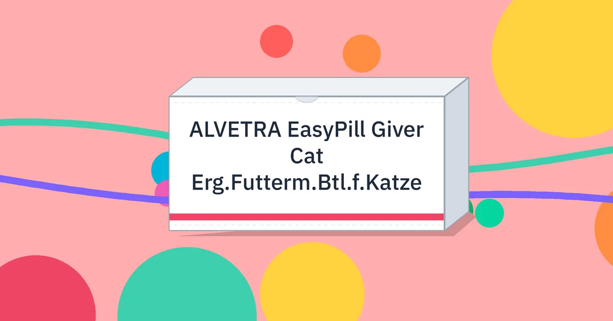 Symbolbild: Packung mit der Aufschrift ALVETRA EasyPill Giver Cat Erg.Futterm.Btl.f.Katze (PZN 19444780) – Verfügbarkeit und Bezug in Apotheken in Frankfurt am Main