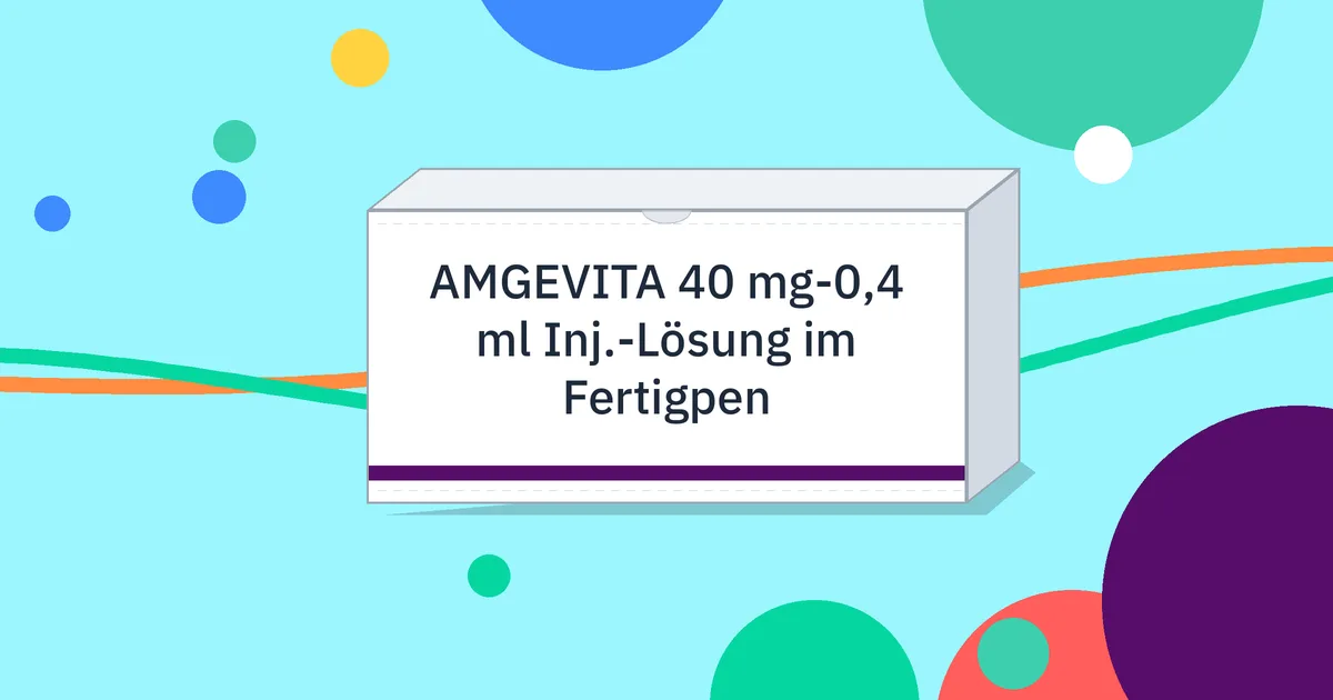 Symbolbild: Packung mit der Aufschrift AMGEVITA 40 mg-0,4 ml Inj.-Lösung im Fertigpen (PZN 19449286) – Verfügbarkeit und Bezug in Apotheken in Frankfurt am Main
