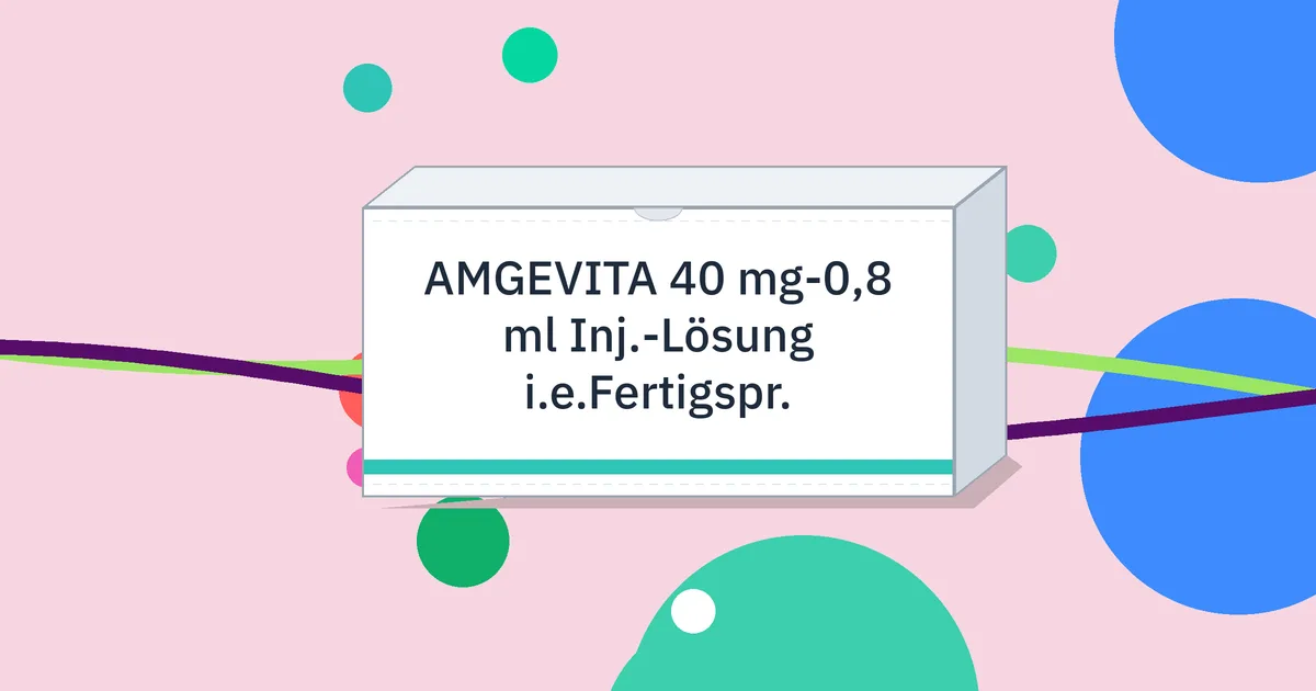 Symbolbild: Packung mit der Aufschrift AMGEVITA 40 mg-0,8 ml Inj.-Lösung i.e.Fertigspr. (PZN 15270596) – Verfügbarkeit und Bezug in Apotheken in Frankfurt am Main