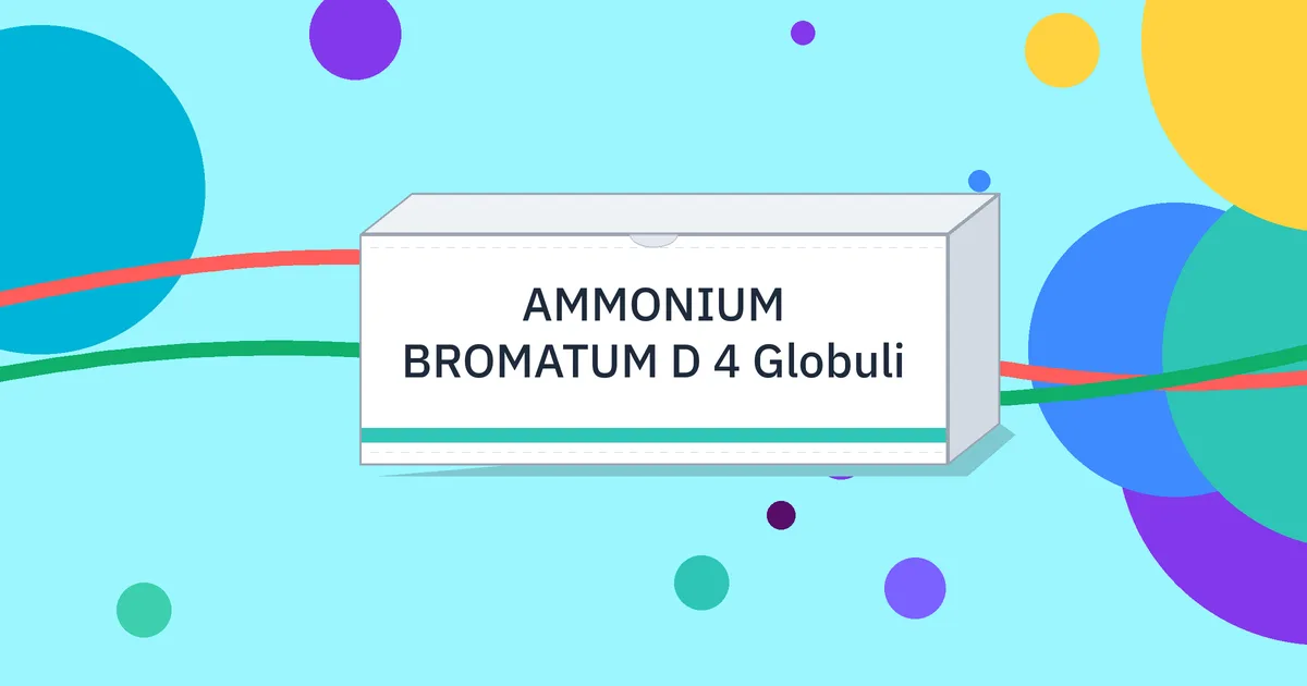 Symbolbild: Packung mit der Aufschrift AMMONIUM BROMATUM D 4 Globuli (PZN 04202953) – Verfügbarkeit und Bezug in Apotheken in Frankfurt am Main