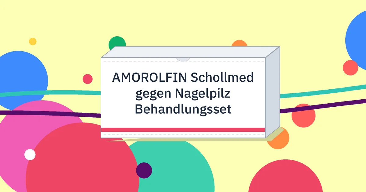 Symbolbild: Packung mit der Aufschrift AMOROLFIN Schollmed gegen Nagelpilz Behandlungsset (PZN 16811261) – Verfügbarkeit und Bezug in Apotheken in Frankfurt am Main