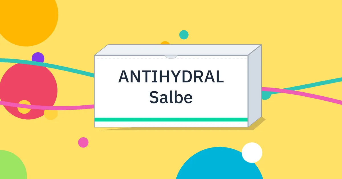 Symbolbild: Packung mit der Aufschrift ANTIHYDRAL Salbe (PZN 00052729) – Verfügbarkeit und Bezug in Apotheken in Frankfurt am Main