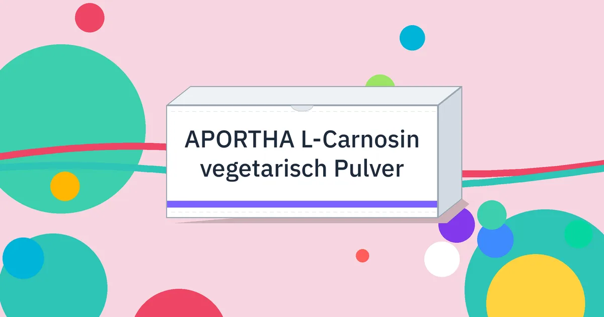 Symbolbild: Packung mit der Aufschrift APORTHA L-Carnosin vegetarisch Pulver (PZN 11676597) – Verfügbarkeit und Bezug in Apotheken in Frankfurt am Main
