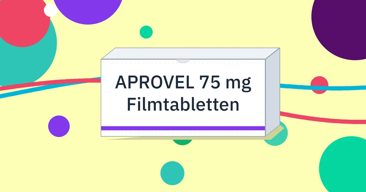 Symbolbild: Packung mit der Aufschrift APROVEL 75 mg Filmtabletten (PZN 04479181) – Verfügbarkeit und Bezug in Apotheken in Frankfurt am Main