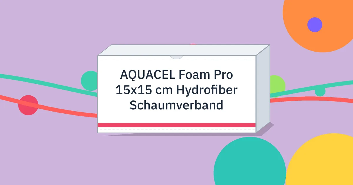 Symbolbild: Packung mit der Aufschrift AQUACEL Foam Pro 15x15 cm Hydrofiber Schaumverband (PZN 19690349) – Verfügbarkeit und Bezug in Apotheken in Frankfurt am Main