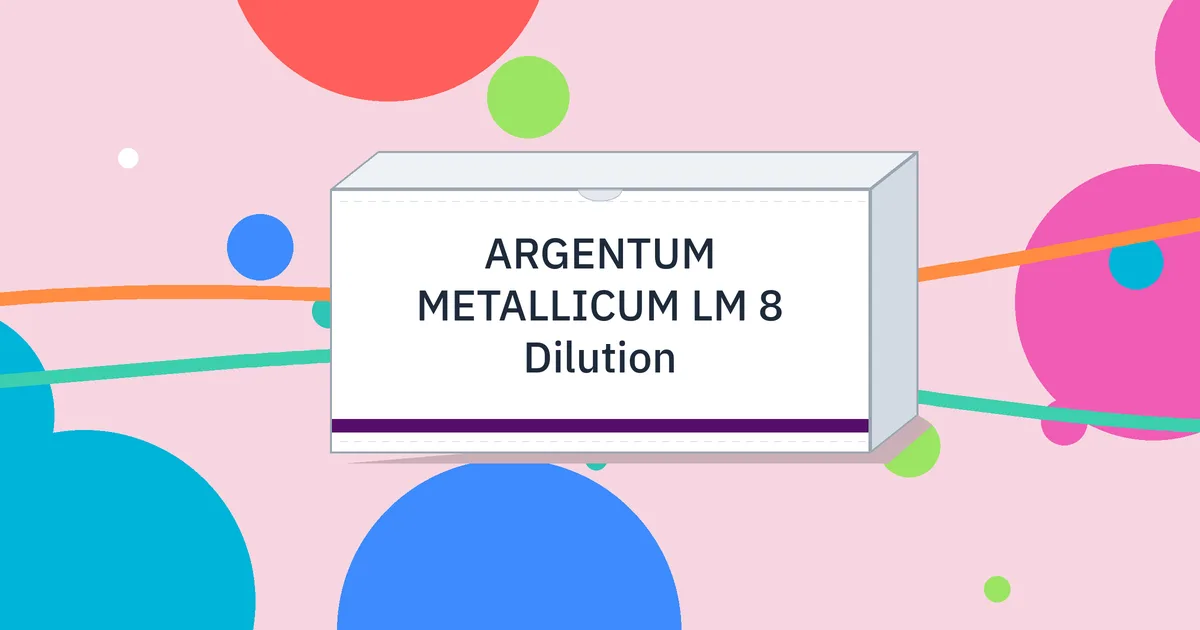 Symbolbild: Packung mit der Aufschrift ARGENTUM METALLICUM LM 8 Dilution (PZN 12767741) – Verfügbarkeit und Bezug in Apotheken in Frankfurt am Main