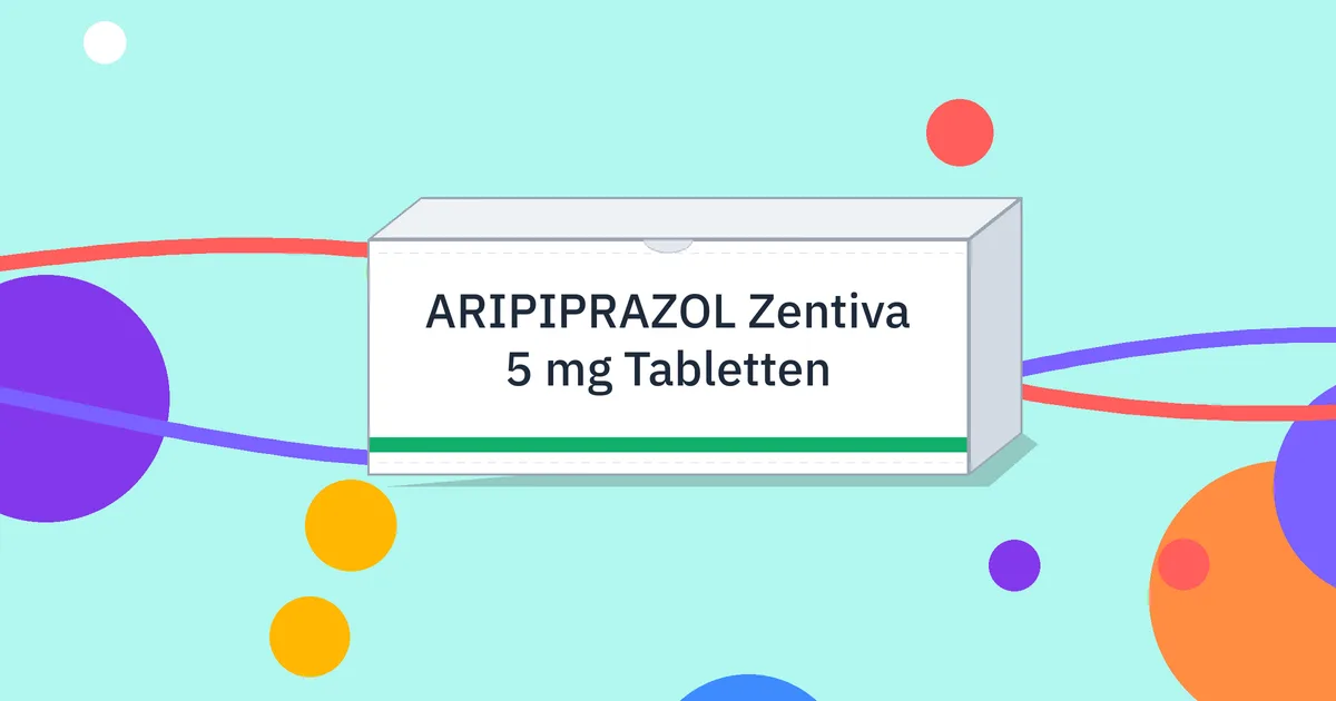 Symbolbild: Packung mit der Aufschrift ARIPIPRAZOL Zentiva 5 mg Tabletten (PZN 20319459) – Verfügbarkeit und Bezug in Apotheken in Frankfurt am Main