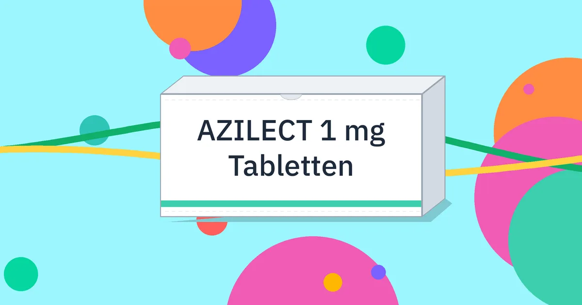 Symbolbild: Packung mit der Aufschrift AZILECT 1 mg Tabletten (PZN 15612476) – Verfügbarkeit und Bezug in Apotheken in Frankfurt am Main