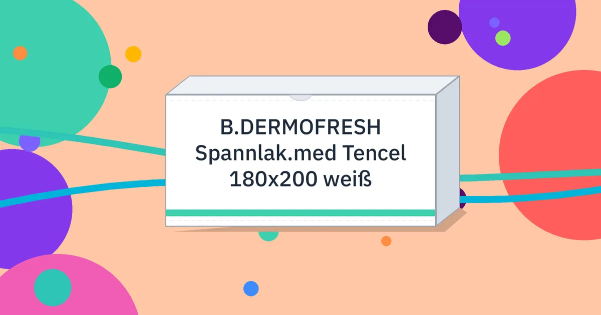 Symbolbild: Packung mit der Aufschrift B.DERMOFRESH Spannlak.med Tencel 180x200 weiß (PZN 00714892) – Verfügbarkeit und Bezug in Apotheken in Frankfurt am Main