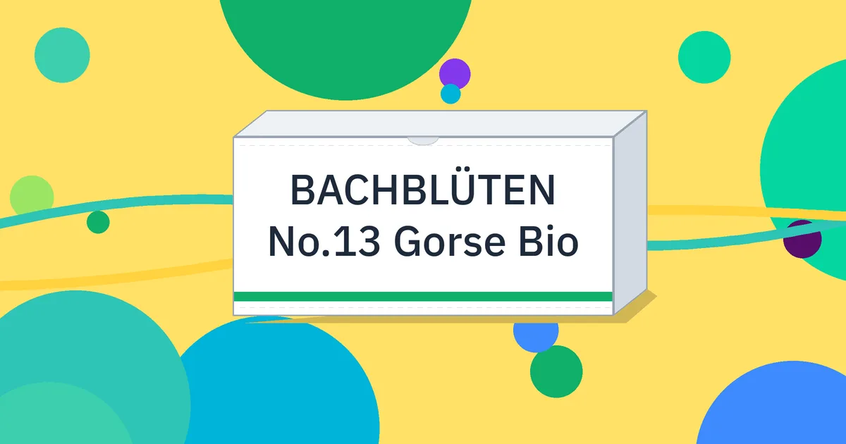 Symbolbild: Packung mit der Aufschrift BACHBLÜTEN No.13 Gorse Bio (PZN 10310598) – Verfügbarkeit und Bezug in Apotheken in Frankfurt am Main