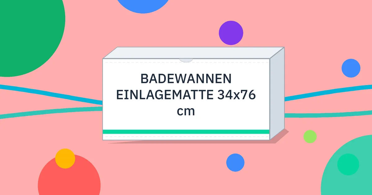 Symbolbild: Packung mit der Aufschrift BADEWANNEN EINLAGEMATTE 34x76 cm (PZN 00816486) – Verfügbarkeit und Bezug in Apotheken in Frankfurt am Main