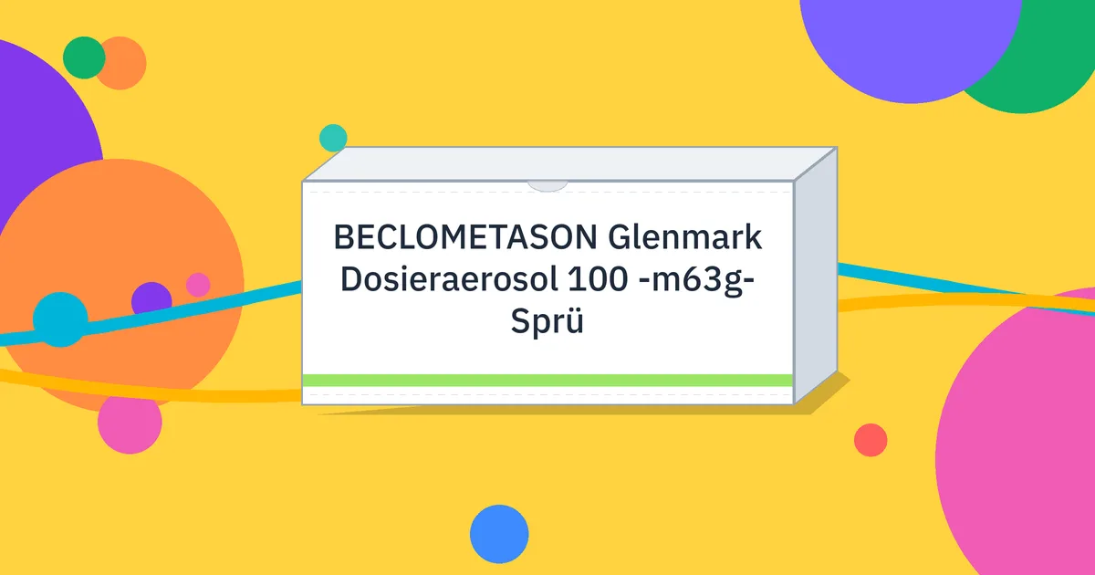 Symbolbild: Packung mit der Aufschrift BECLOMETASON Glenmark Dosieraerosol 100 -m63g-Sprü (PZN 16894152) – Verfügbarkeit und Bezug in Apotheken in Frankfurt am Main