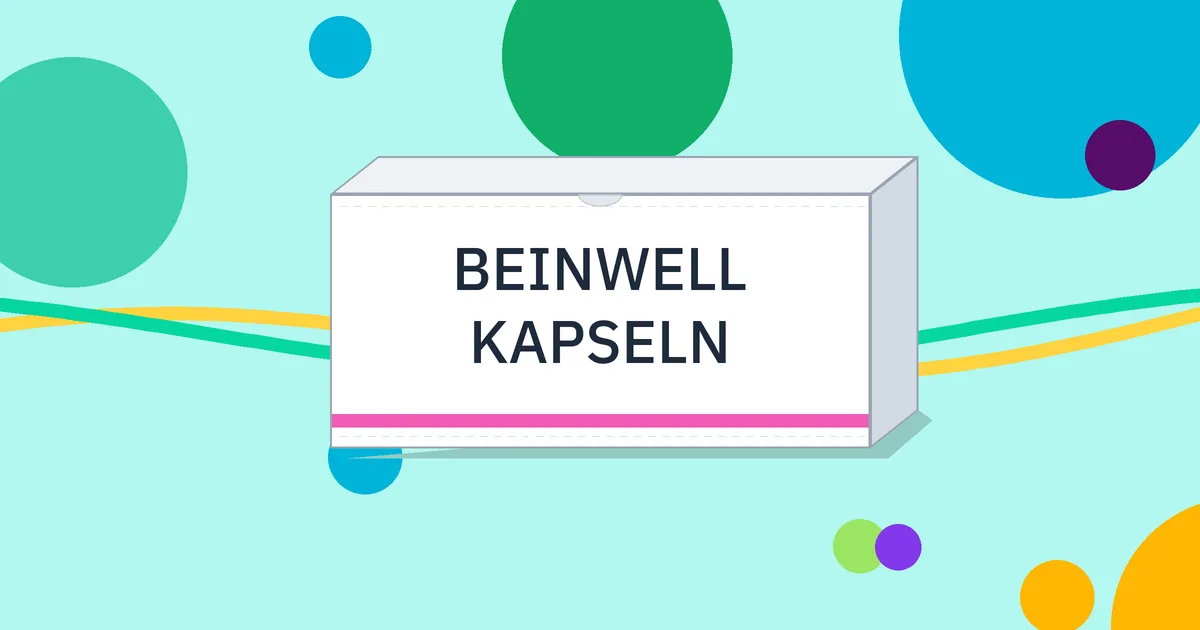 Symbolbild: Packung mit der Aufschrift BEINWELL KAPSELN (PZN 05136081) – Verfügbarkeit und Bezug in Apotheken in Frankfurt am Main