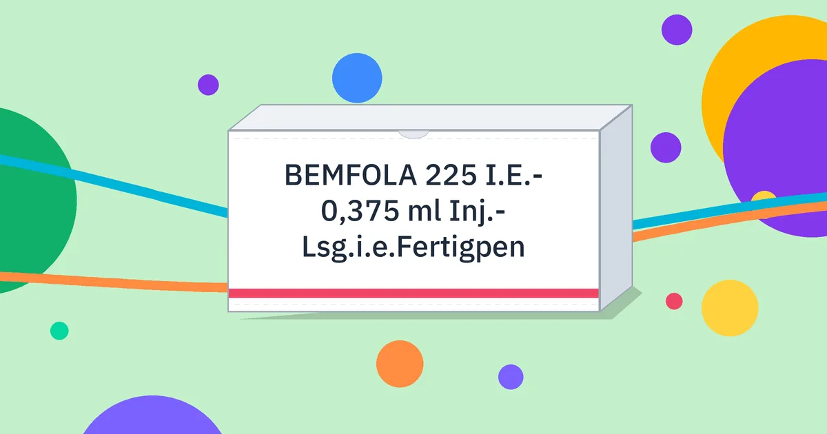 Symbolbild: Packung mit der Aufschrift BEMFOLA 225 I.E.-0,375 ml Inj.-Lsg.i.e.Fertigpen (PZN 12470739) – Verfügbarkeit und Bezug in Apotheken in Frankfurt am Main
