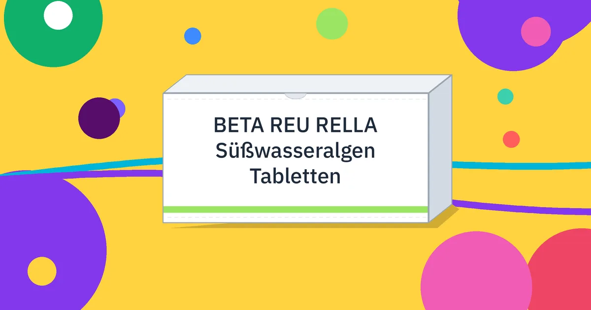 Symbolbild: Packung mit der Aufschrift BETA REU RELLA Süßwasseralgen Tabletten (PZN 01927934) – Verfügbarkeit und Bezug in Apotheken in Frankfurt am Main