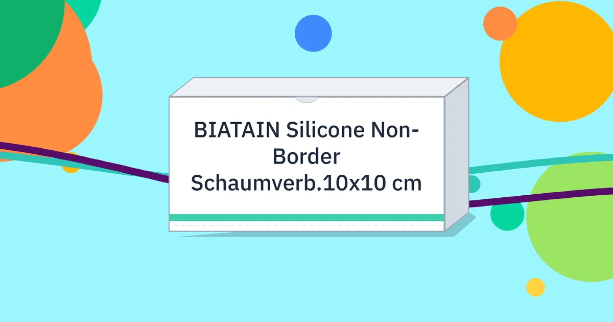 Symbolbild: Packung mit der Aufschrift BIATAIN Silicone Non-Border Schaumverb.10x10 cm (PZN 17639321) – Verfügbarkeit und Bezug in Apotheken in Frankfurt am Main