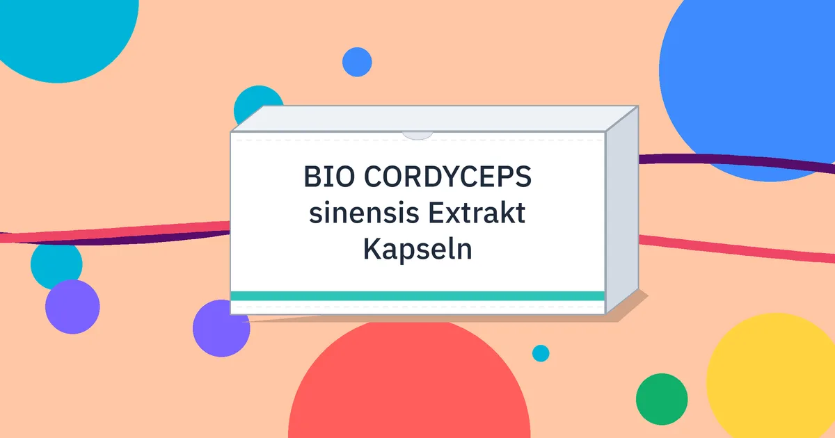 Symbolbild: Packung mit der Aufschrift BIO CORDYCEPS sinensis Extrakt Kapseln (PZN 19371213) – Verfügbarkeit und Bezug in Apotheken in Frankfurt am Main