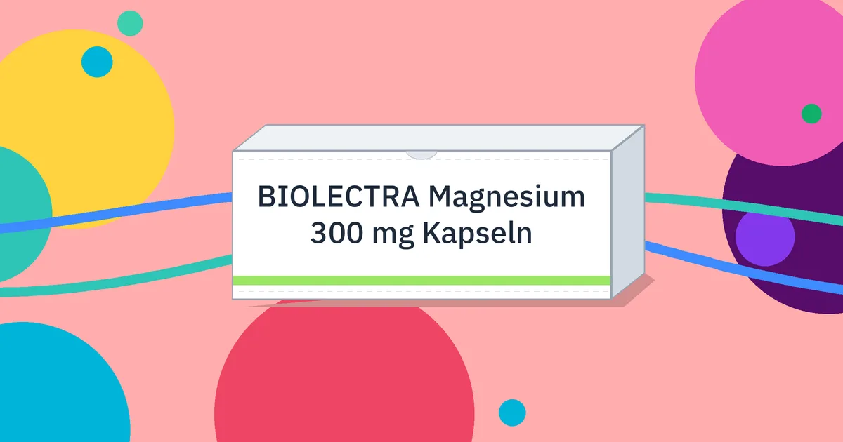 Symbolbild: Packung mit der Aufschrift BIOLECTRA Magnesium 300 mg Kapseln (PZN 05561513) – Verfügbarkeit und Bezug in Apotheken in Frankfurt am Main