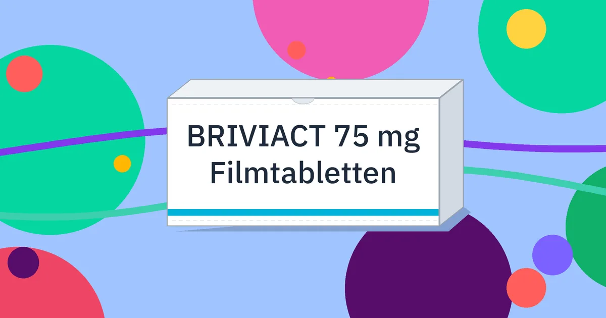 Symbolbild: Packung mit der Aufschrift BRIVIACT 75 mg Filmtabletten (PZN 12482582) – Verfügbarkeit und Bezug in Apotheken in Frankfurt am Main