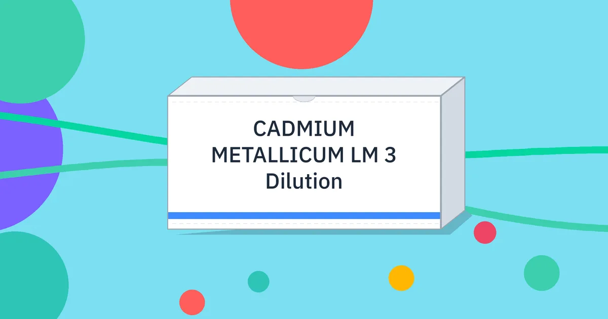 Symbolbild: Packung mit der Aufschrift CADMIUM METALLICUM LM 3 Dilution (PZN 13399989) – Verfügbarkeit und Bezug in Apotheken in Frankfurt am Main