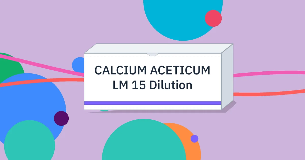 Symbolbild: Packung mit der Aufschrift CALCIUM ACETICUM LM 15 Dilution (PZN 13405626) – Verfügbarkeit und Bezug in Apotheken in Frankfurt am Main