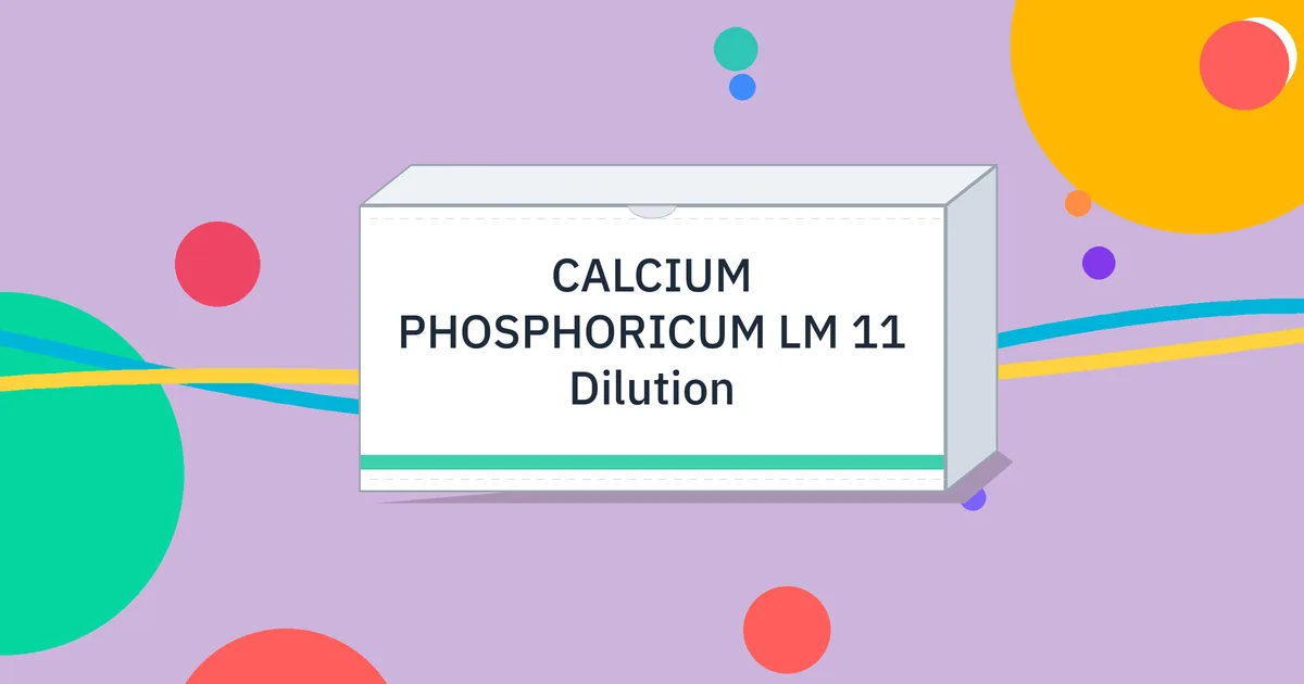 Symbolbild: Packung mit der Aufschrift CALCIUM PHOSPHORICUM LM 11 Dilution (PZN 12805223) – Verfügbarkeit und Bezug in Apotheken in Frankfurt am Main
