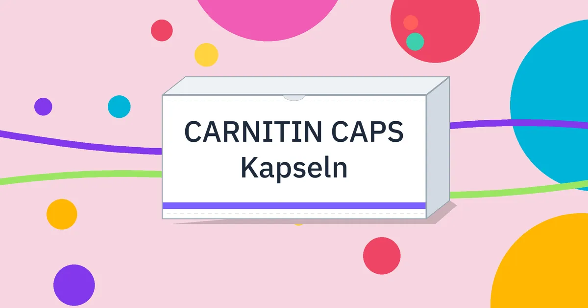 Symbolbild: Packung mit der Aufschrift CARNITIN CAPS Kapseln (PZN 10732514) – Verfügbarkeit und Bezug in Apotheken in Frankfurt am Main