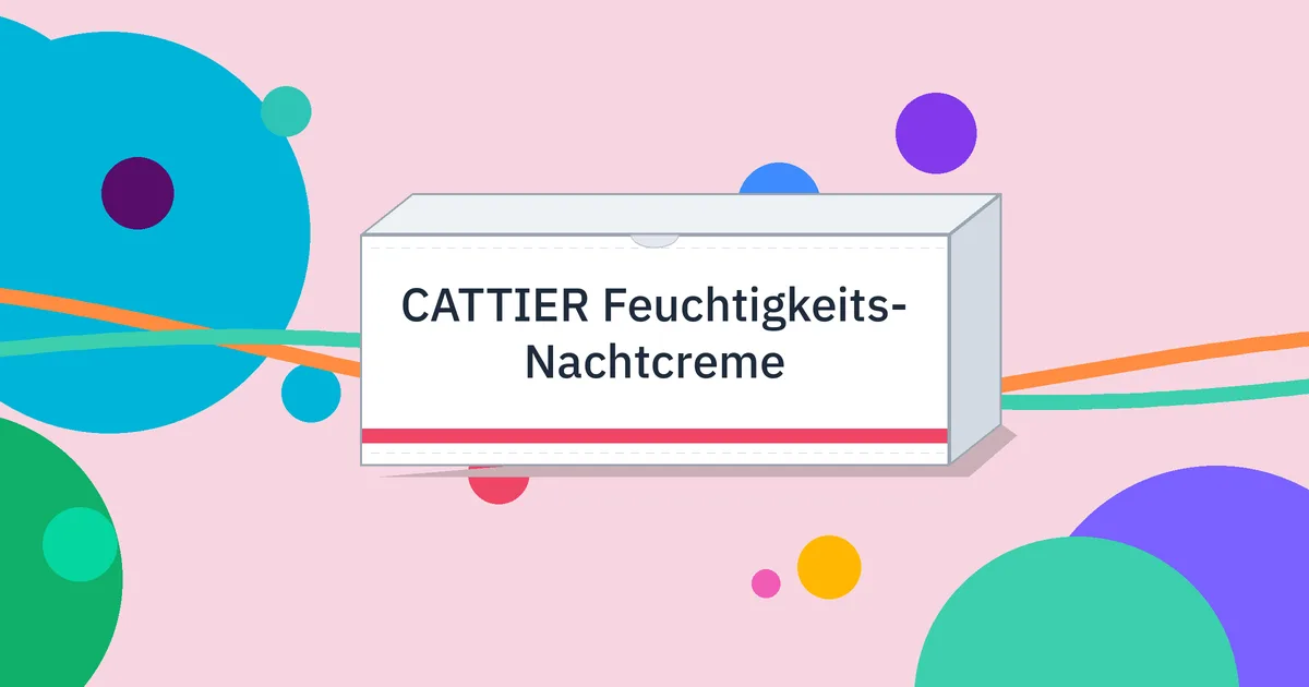 Symbolbild: Packung mit der Aufschrift CATTIER Feuchtigkeits-Nachtcreme (PZN 18456290) – Verfügbarkeit und Bezug in Apotheken in Frankfurt am Main