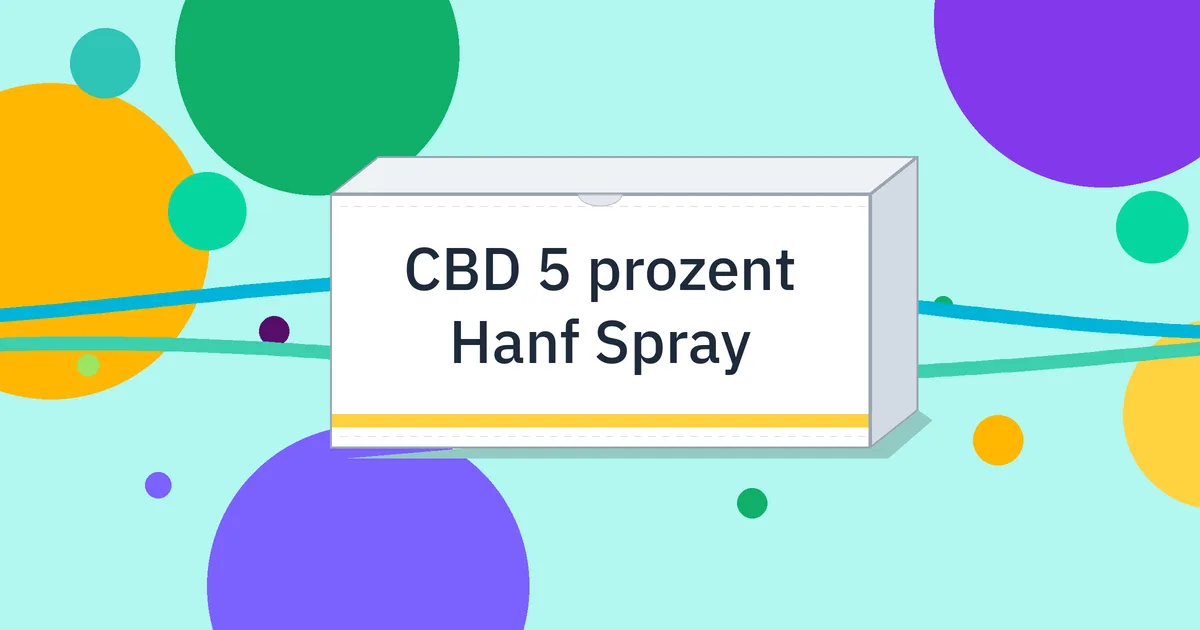 Symbolbild: Packung mit der Aufschrift CBD 5 prozent Hanf Spray (PZN 17933486) – Verfügbarkeit und Bezug in Apotheken in Frankfurt am Main
