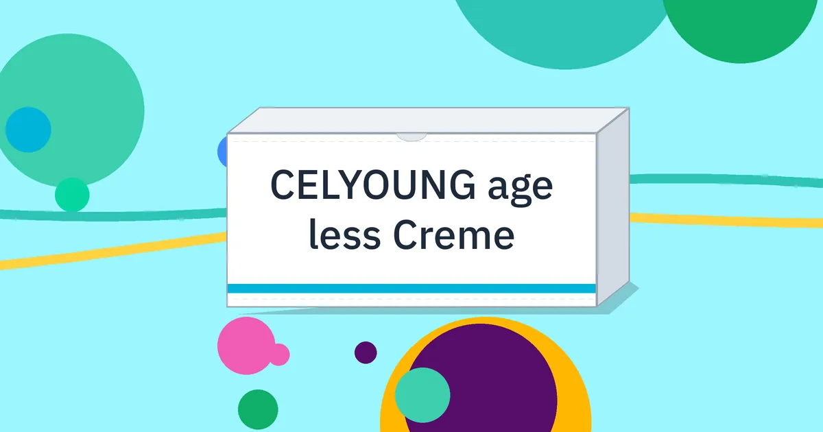 Symbolbild: Packung mit der Aufschrift CELYOUNG age less Creme (PZN 09508639) – Verfügbarkeit und Bezug in Apotheken in Frankfurt am Main