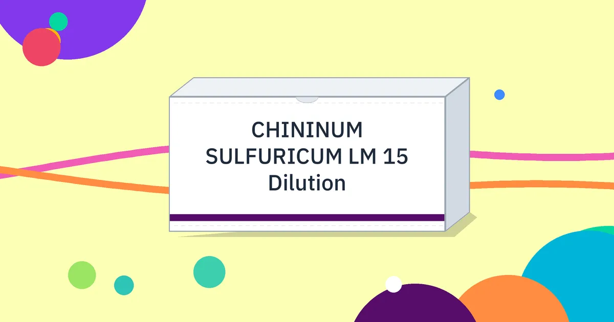 Symbolbild: Packung mit der Aufschrift CHININUM SULFURICUM LM 15 Dilution (PZN 12816020) – Verfügbarkeit und Bezug in Apotheken in Frankfurt am Main