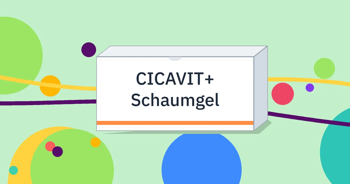 Symbolbild: Packung mit der Aufschrift CICAVIT+ Schaumgel (PZN 20787284) – Verfügbarkeit und Bezug in Apotheken in Frankfurt am Main