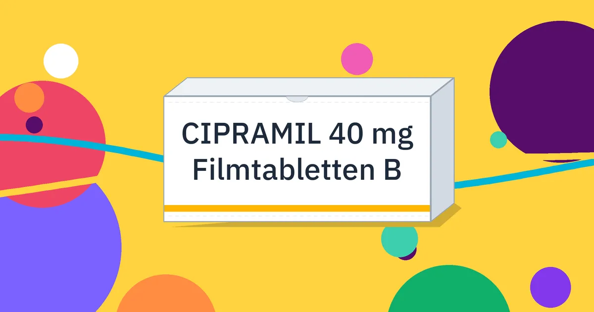 Symbolbild: Packung mit der Aufschrift CIPRAMIL 40 mg Filmtabletten B (PZN 02459122) – Verfügbarkeit und Bezug in Apotheken in Frankfurt am Main