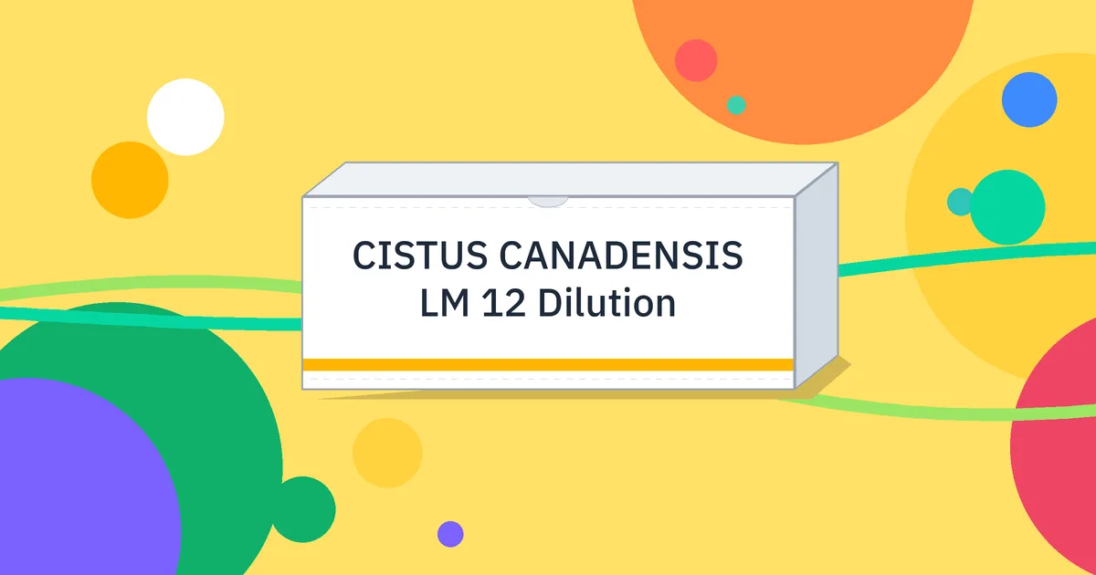 Symbolbild: Packung mit der Aufschrift CISTUS CANADENSIS LM 12 Dilution (PZN 12821305) – Verfügbarkeit und Bezug in Apotheken in Frankfurt am Main