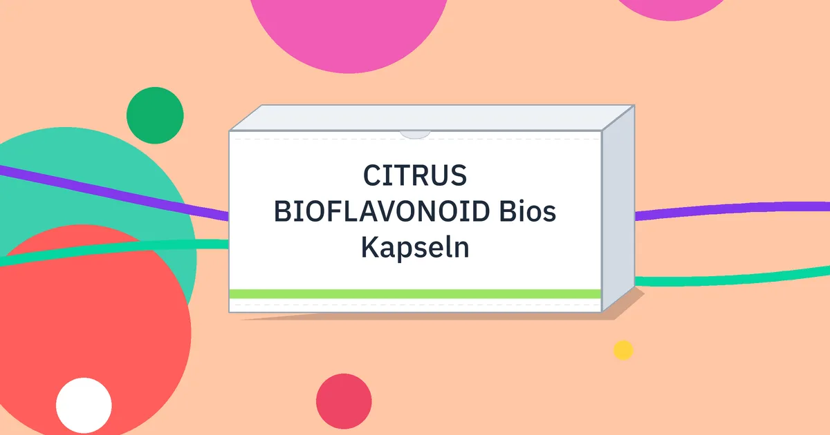 Symbolbild: Packung mit der Aufschrift CITRUS BIOFLAVONOID Bios Kapseln (PZN 01104701) – Verfügbarkeit und Bezug in Apotheken in Frankfurt am Main