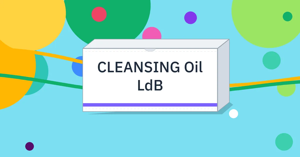 Symbolbild: Packung mit der Aufschrift CLEANSING Oil LdB (PZN 18257538) – Verfügbarkeit und Bezug in Apotheken in Frankfurt am Main