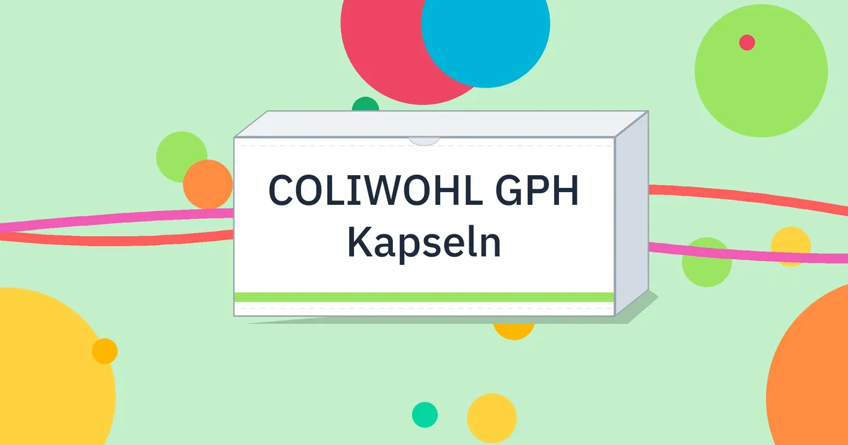 Symbolbild: Packung mit der Aufschrift COLIWOHL GPH Kapseln (PZN 20542329) – Verfügbarkeit und Bezug in Apotheken in Frankfurt am Main