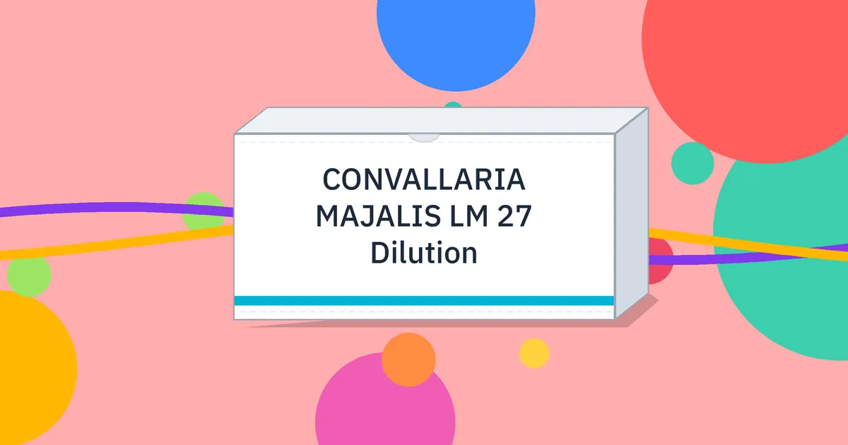Symbolbild: Packung mit der Aufschrift CONVALLARIA MAJALIS LM 27 Dilution (PZN 12833716) – Verfügbarkeit und Bezug in Apotheken in Frankfurt am Main