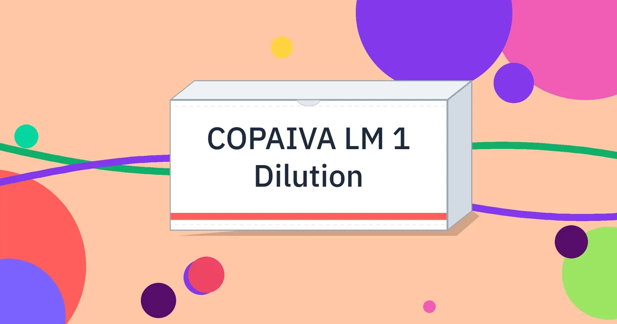 Symbolbild: Packung mit der Aufschrift COPAIVA LM 1 Dilution (PZN 13450957) – Verfügbarkeit und Bezug in Apotheken in Frankfurt am Main
