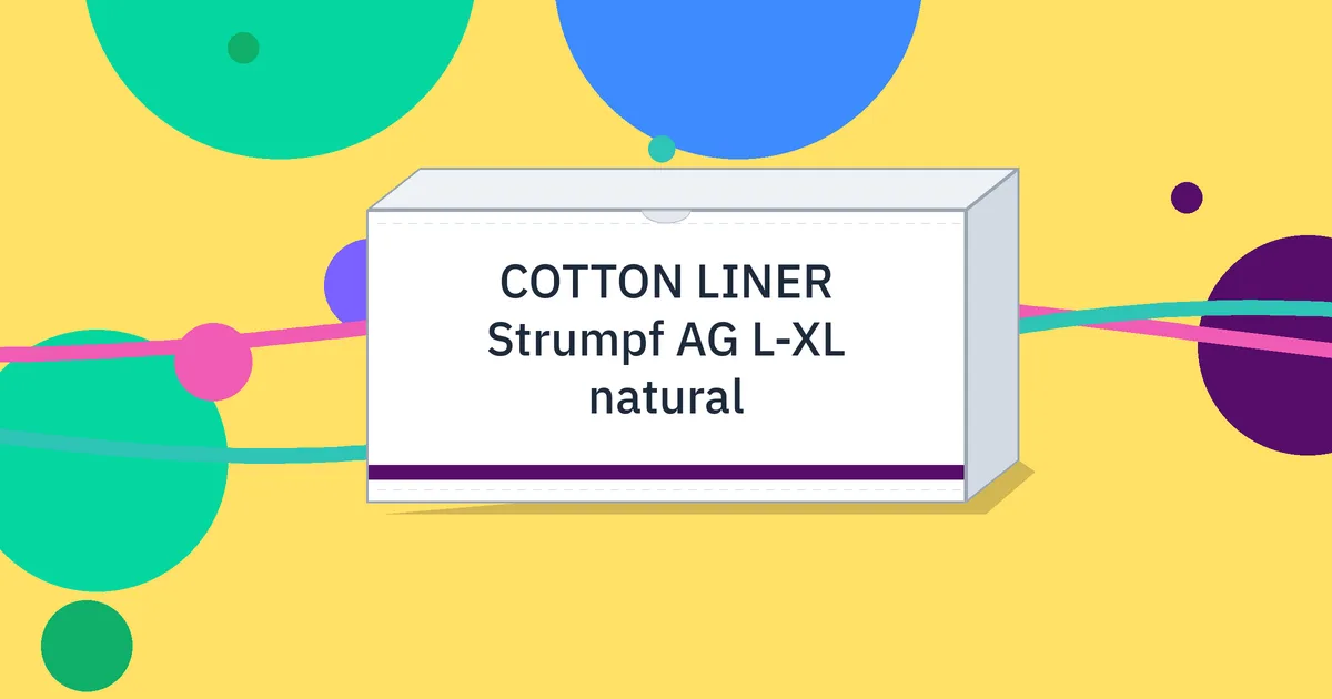 Symbolbild: Packung mit der Aufschrift COTTON LINER Strumpf AG L-XL natural (PZN 19534508) – Verfügbarkeit und Bezug in Apotheken in Frankfurt am Main
