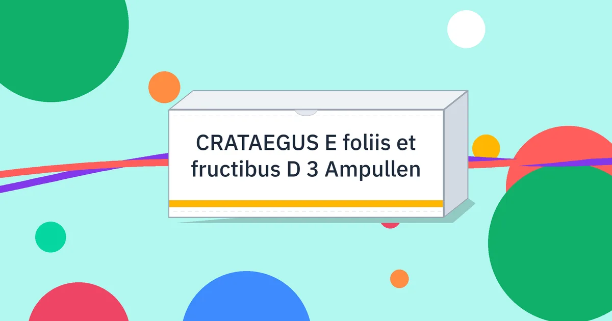 Symbolbild: Packung mit der Aufschrift CRATAEGUS E foliis et fructibus D 3 Ampullen (PZN 02915910) – Verfügbarkeit und Bezug in Apotheken in Frankfurt am Main