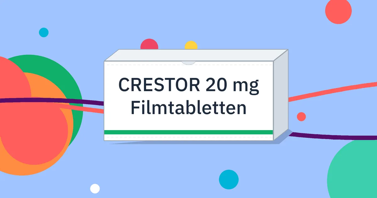 Symbolbild: Packung mit der Aufschrift CRESTOR 20 mg Filmtabletten (PZN 05907621) – Verfügbarkeit und Bezug in Apotheken in Frankfurt am Main